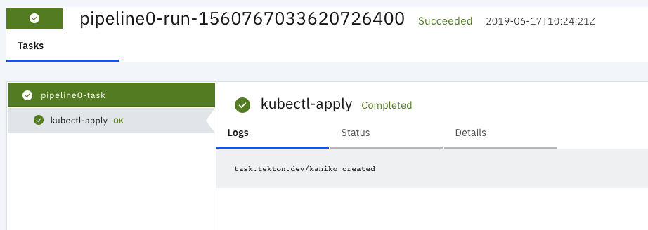 Bug: PipelineRuns show running indefinitely · Issue #257 · tektoncd/dashboard · GitHub