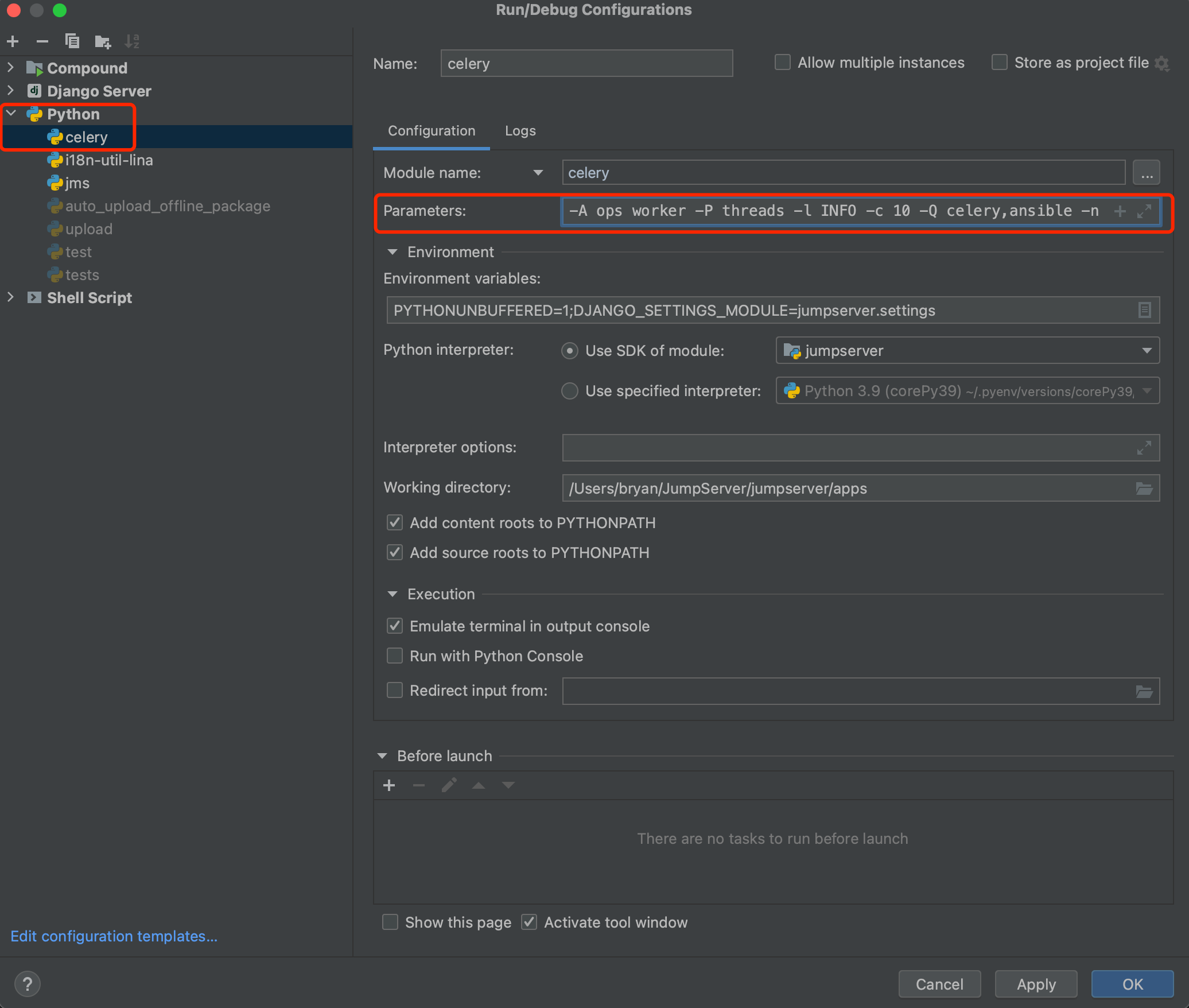[Question] 源码调试celery 断点不生效 · Issue #10605 · jumpserver/jumpserver · GitHub