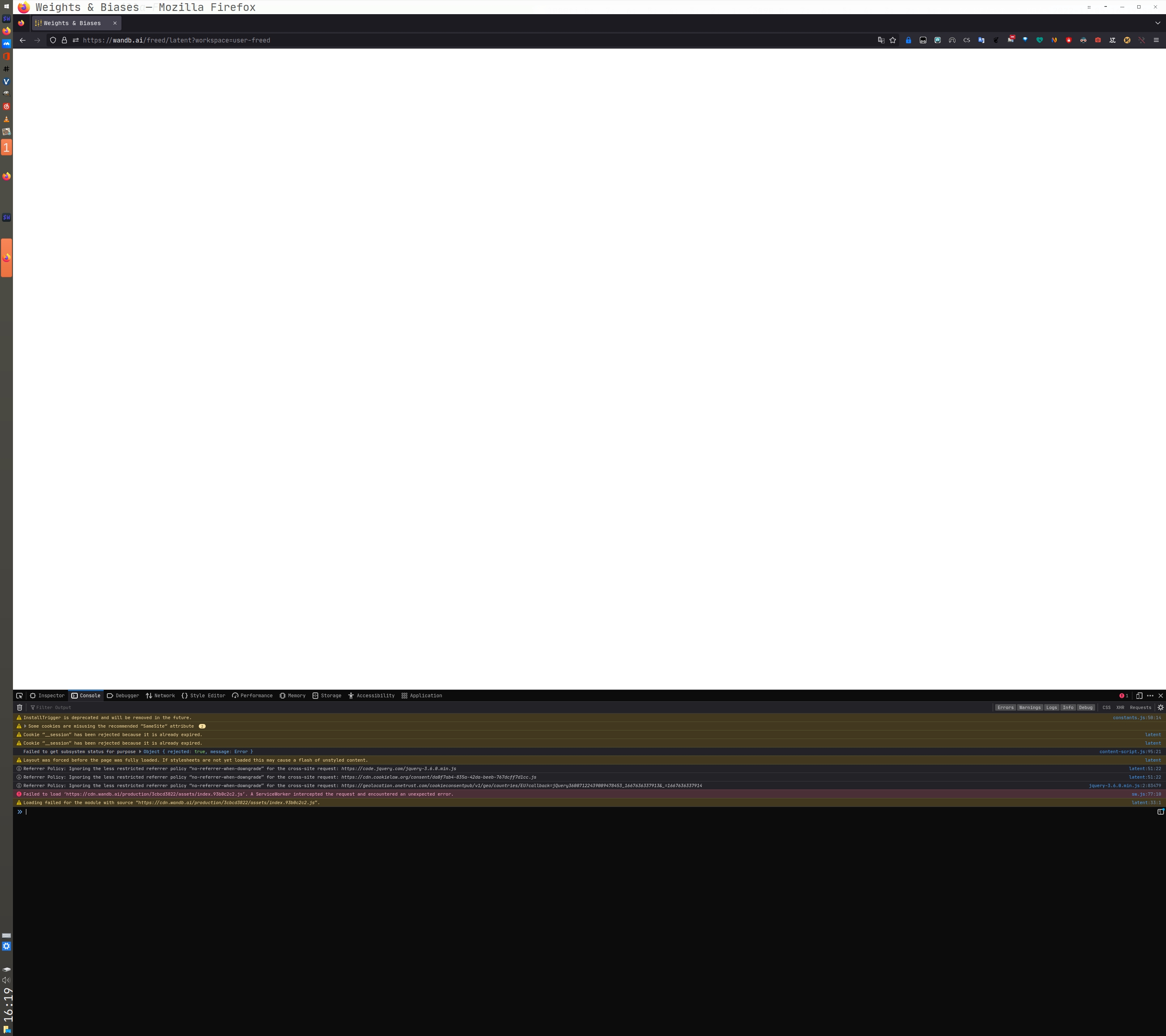 App The Website Often Display A Blank Page · Issue 4451 · Wandbwandb · Github