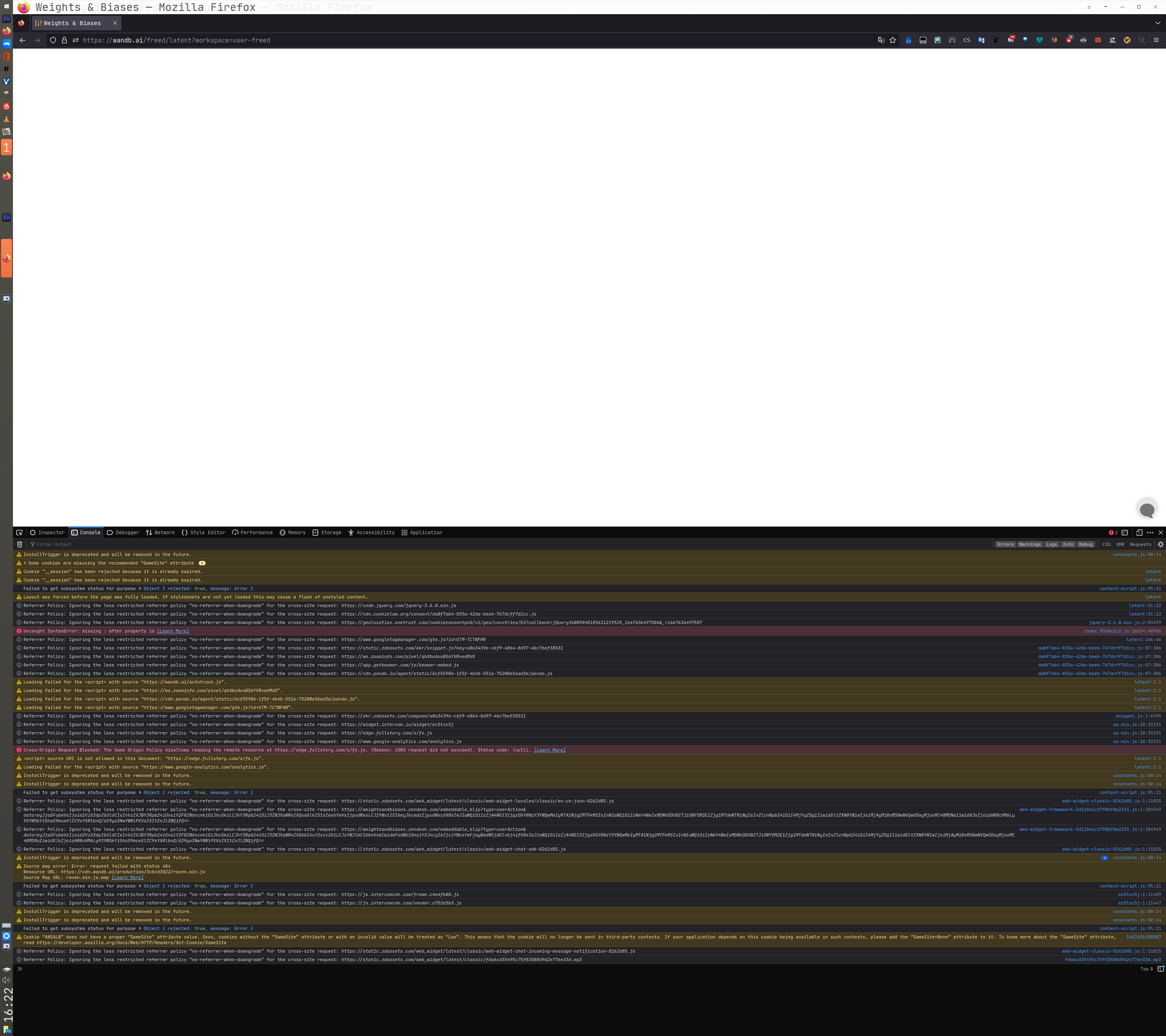 [App]: The website often display a blank page · Issue #4451 · wandb/wandb · GitHub