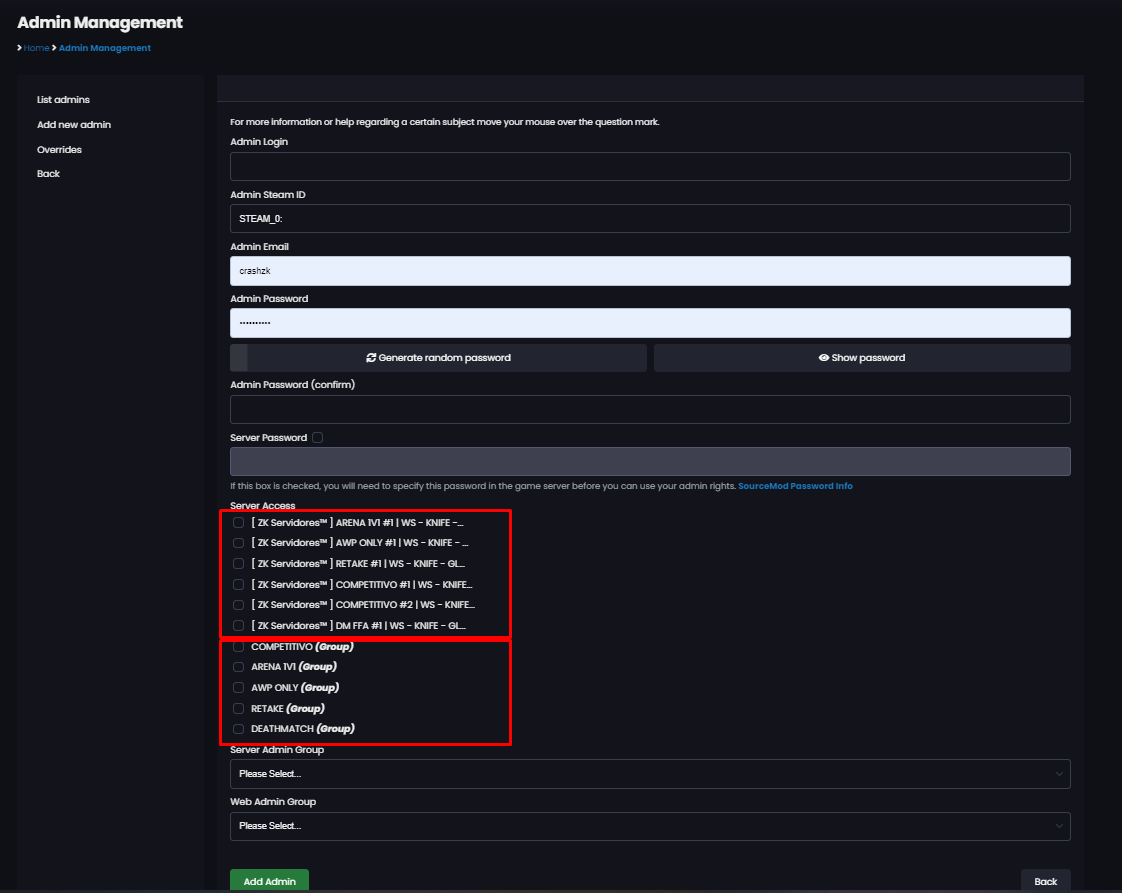 Improved Admin Management | Add New Admin · Issue #14 · aXenDeveloper/sourcebans-web-theme ...