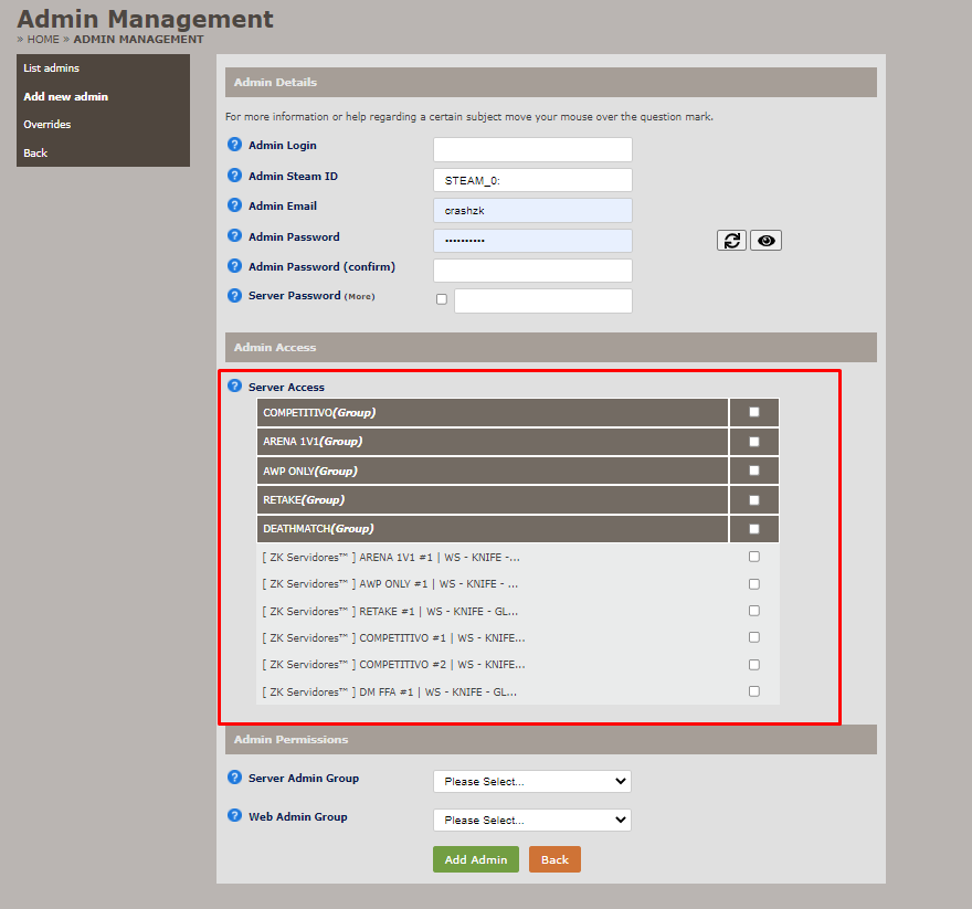 Improved Admin Management | Add New Admin · Issue #14 · aXenDeveloper/sourcebans-web-theme ...