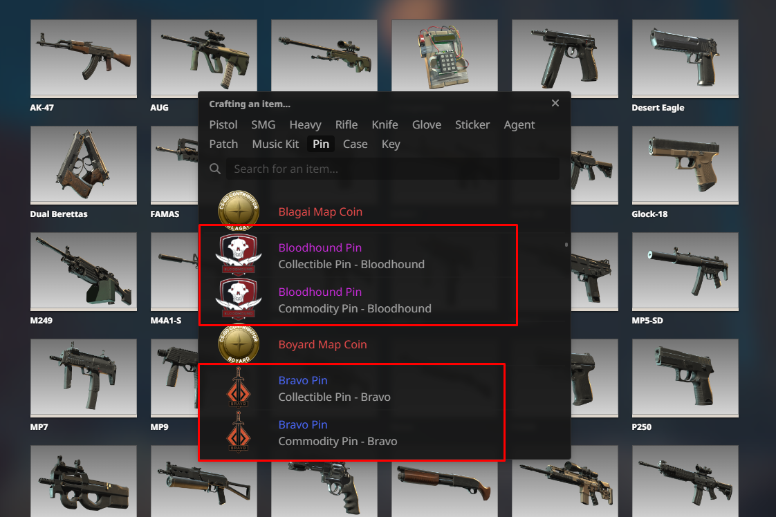 [BUG] Duplicate Pins · Issue #5 · ianlucas/cs2-inventory-simulator · GitHub