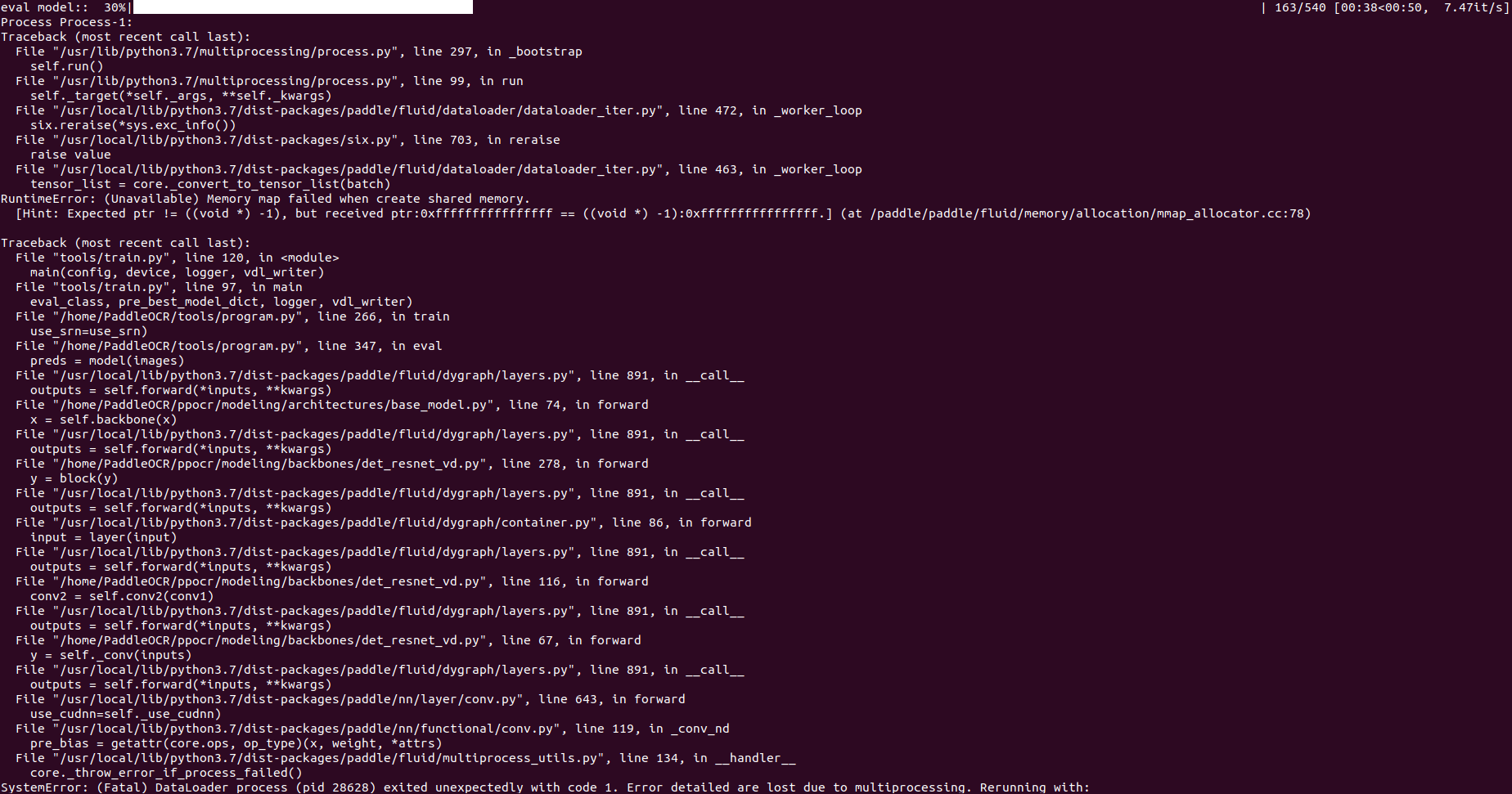关于 East模型 验证阶段的速度变化和 Runtimeerror Unavailable Memory Map Failed 错误 · Issue 3322 2435