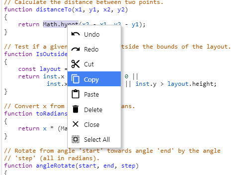 In the script editor, copying pastes · Issue #3013 · Scirra/Construct ...