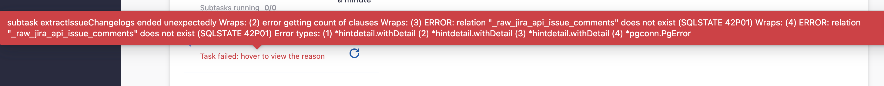 [bug][jira] Collect Jira Fail In First Time · Issue 5185 · Apache Incubator Devlake · Github