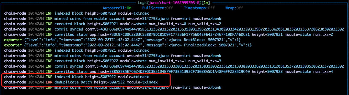 The juno version of v9.0.0 crashed in the middle of night · Issue #296 · CosmosContracts/juno ...