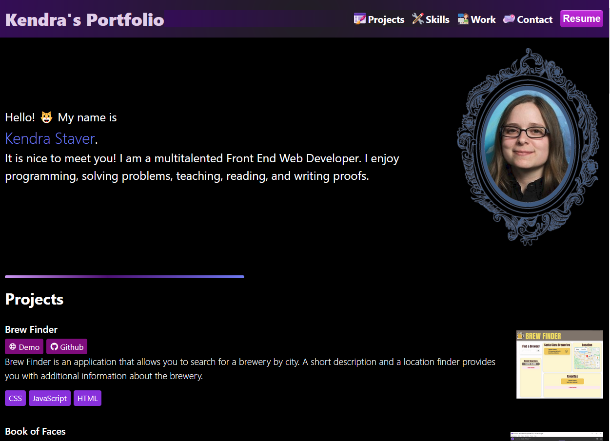 GitHub - kstaver/React-Portfolio-v2: This website is my professional ...