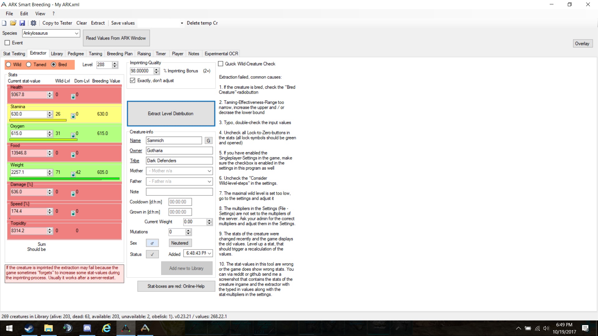 Anky not calculating properly · Issue #513 · cadon/ARKStatsExtractor · GitHub