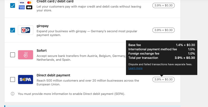 Update UPE payment method selection and fees · Issue #3300 · Automattic/woocommerce-payments ...