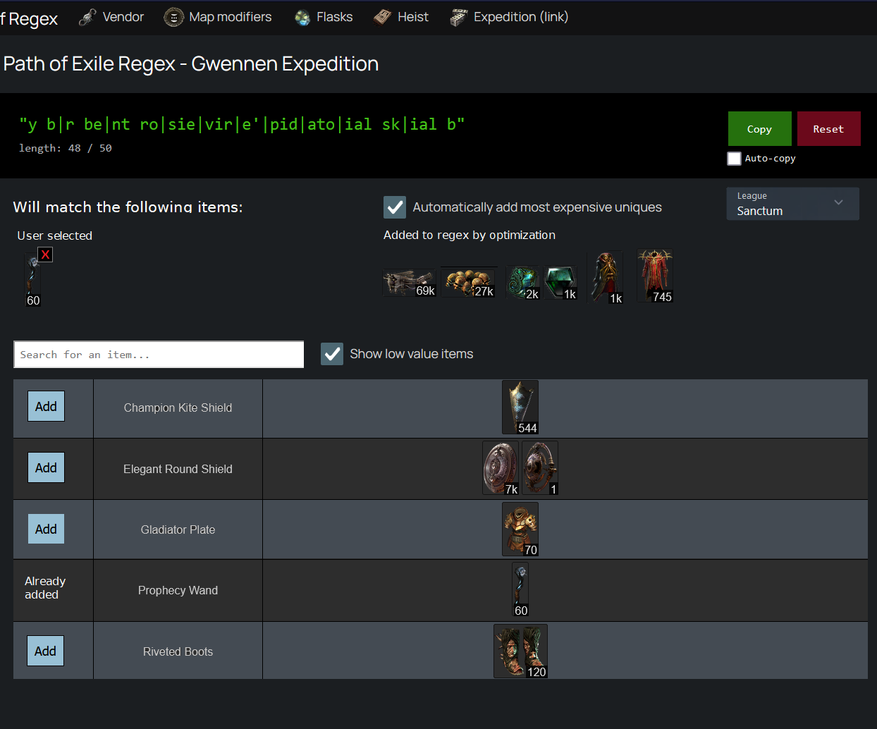 Gwennen Regex Rolling · Issue #36 · veiset/poe-vendor-string · GitHub