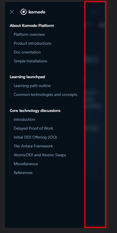 Handle visibility of navbar in mobile view · Issue #3 · KomodoPlatform/komodo-docs-mdx · GitHub