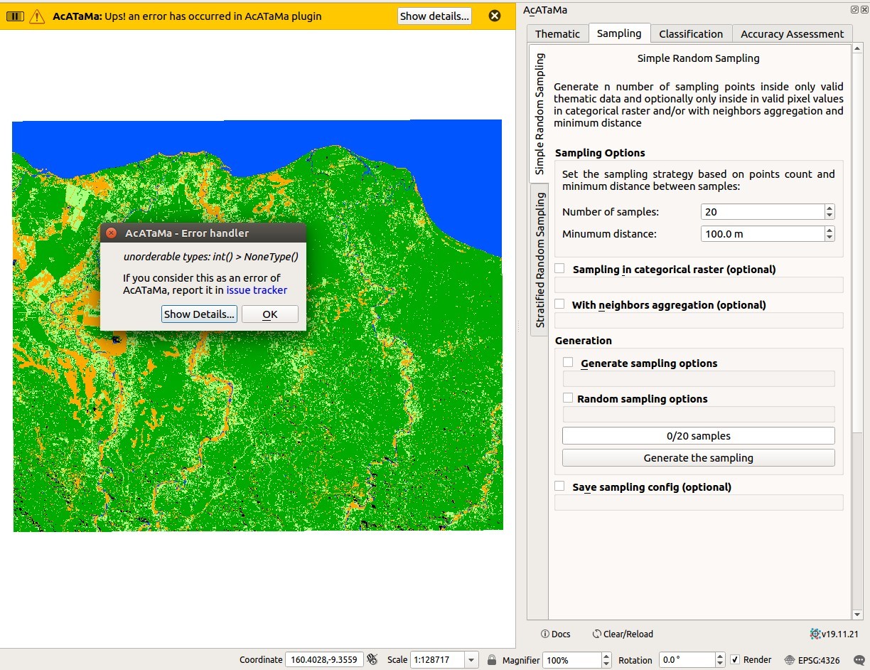 Cannot set the minimum distance between samples when doing random sampling · Issue #4 · SMByC ...