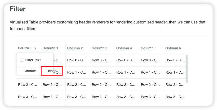 [Docs] [table-v2] the demo's style is wrong in Virtualized Table > Filter · Issue #8845 ...