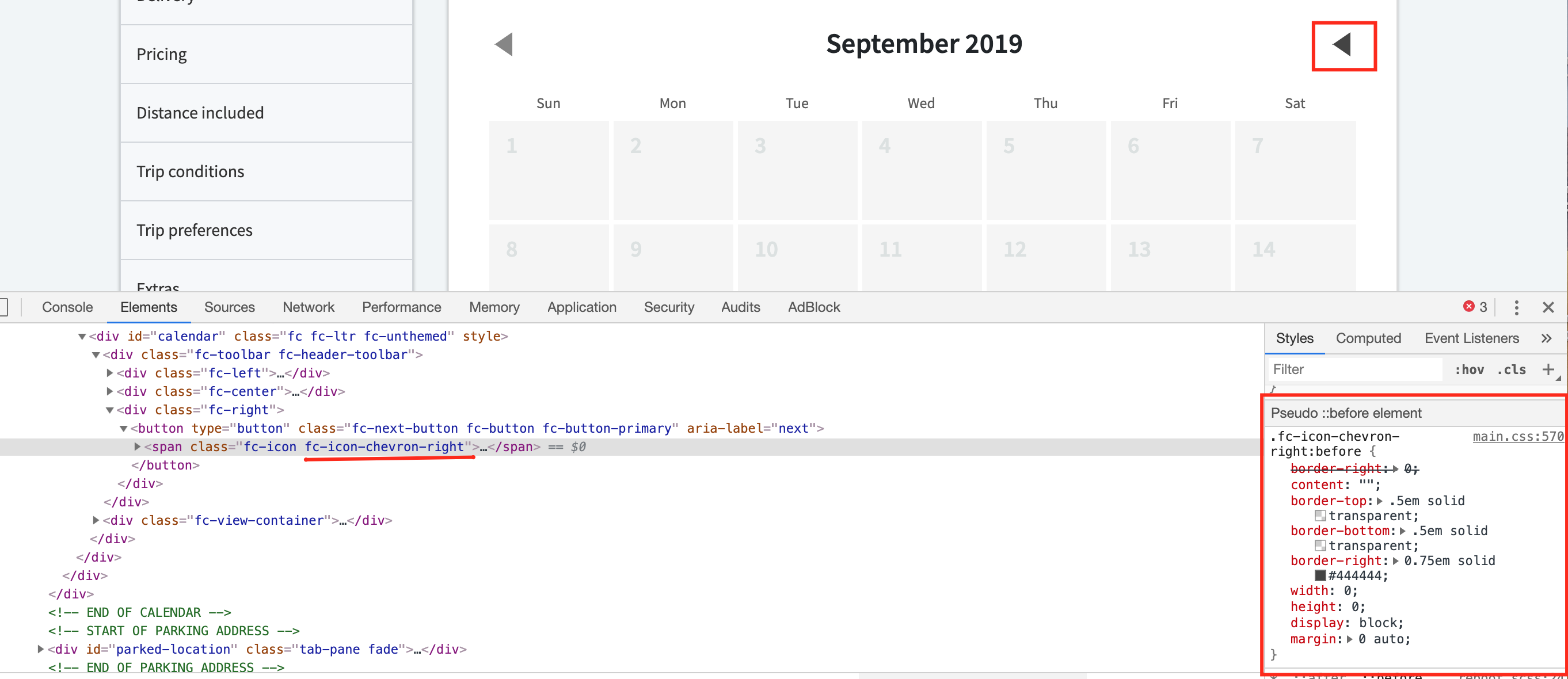 Navigation arrow fc-icon-chevron-right not working · Issue #5042 · fullcalendar/fullcalendar ...