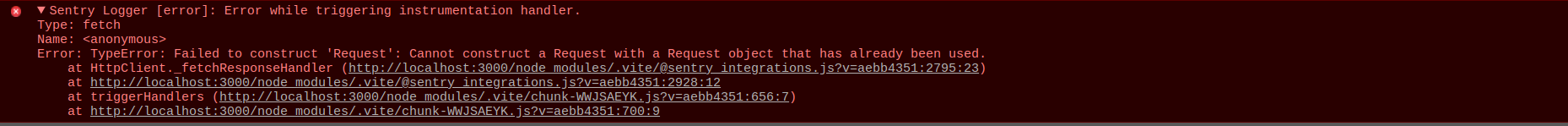 Client Cannot Construct A Request With A Request Object That Has Already Been Used · Issue