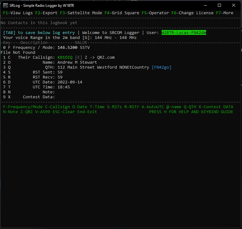 GitHub - ITCMD/SRLog: SRLog (Simple Radio Log) by W1BTR