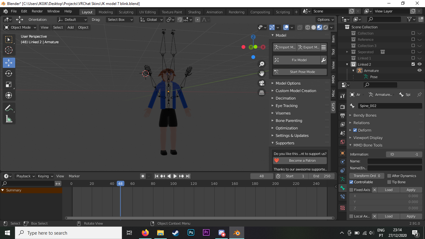 "Fix model" broke my model - Armature flipped [SOLVED] · Issue #243 · absolute-quantum/cats ...