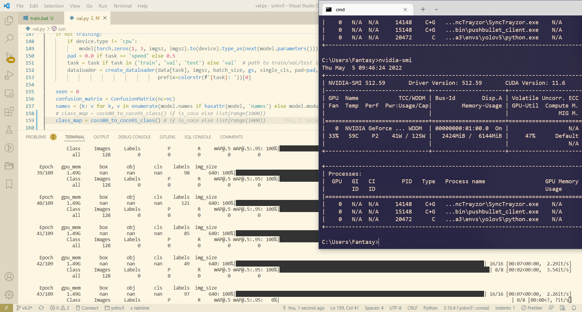 mAP is Zero always in train.py · Issue #7617 · ultralytics/yolov5 · GitHub