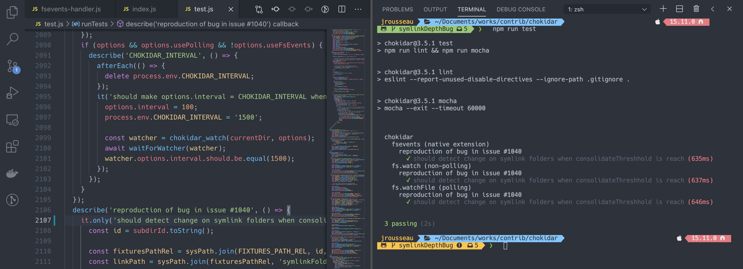[macos] watchPath seems to be false · Issue #1040 · paulmillr/chokidar · GitHub