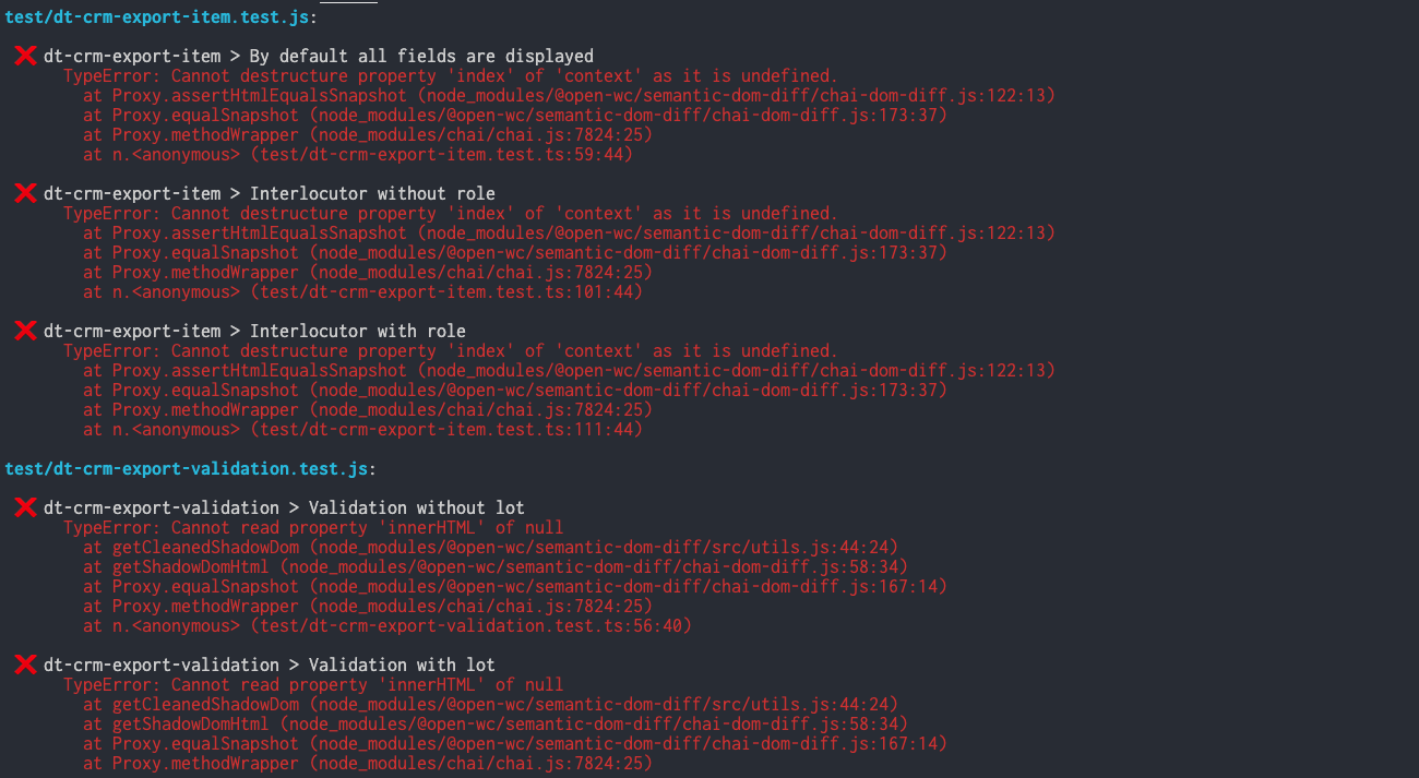 Error when execute test "Failed to fetch dynamically imported module ...