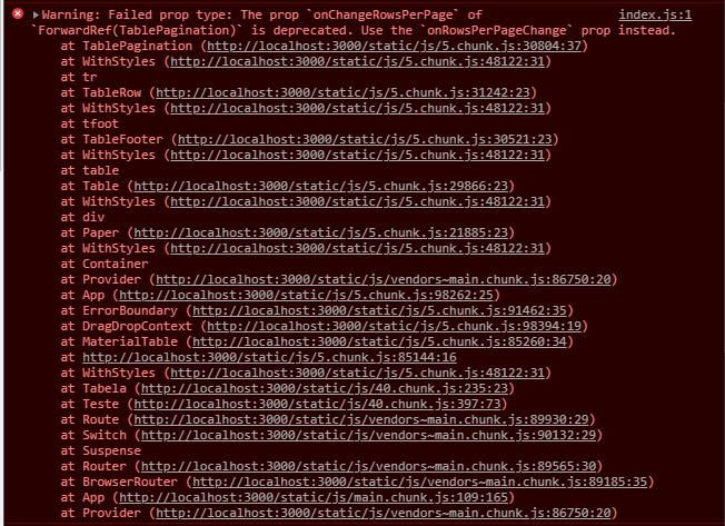 Error Pagination · Issue 2943 · Mbrnmaterial Table · Github 
