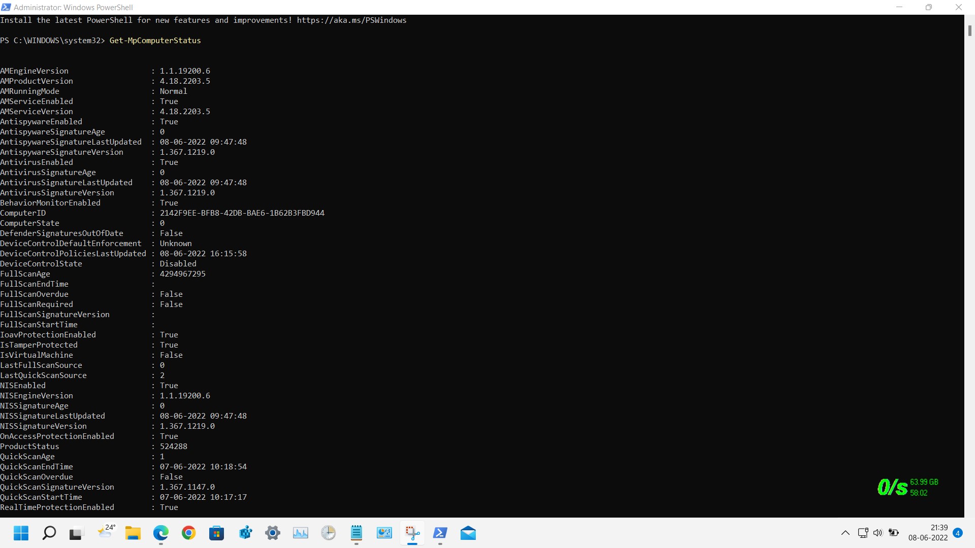 Get-MpComputerStatus unexpected behavior. · Issue #2945 · MicrosoftDocs/windows-powershell-docs ...