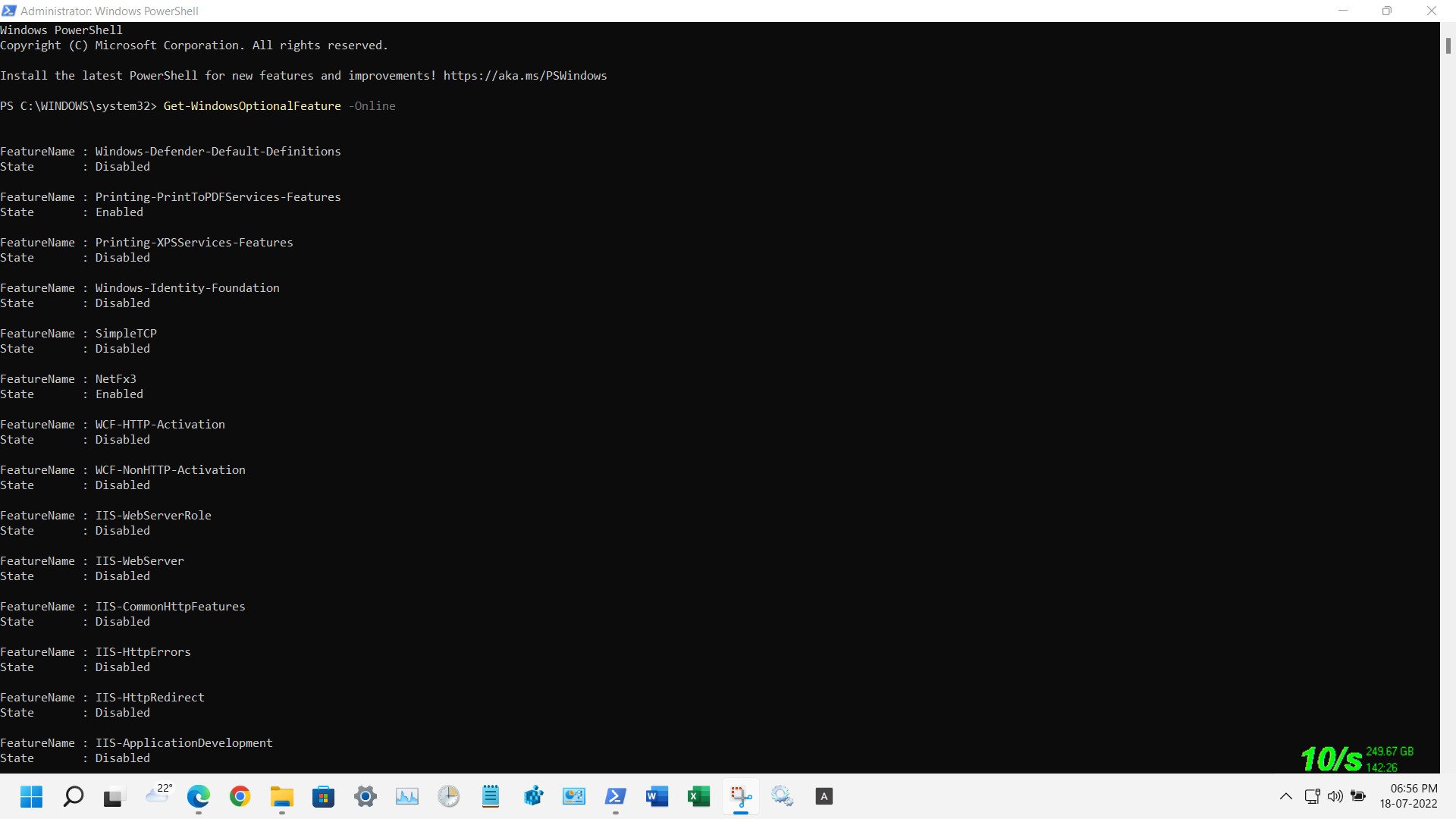 Get-WindowsOptionalFeature -Online run error · Issue #3033 · MicrosoftDocs/windows-powershell ...