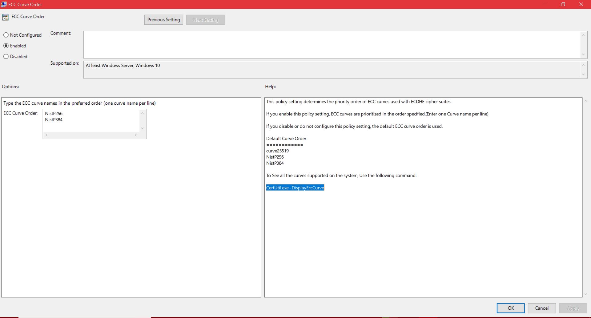 Configuring TLS Cipher Suite Order · Issue #1829 · MicrosoftDocs/windowsserverdocs · GitHub