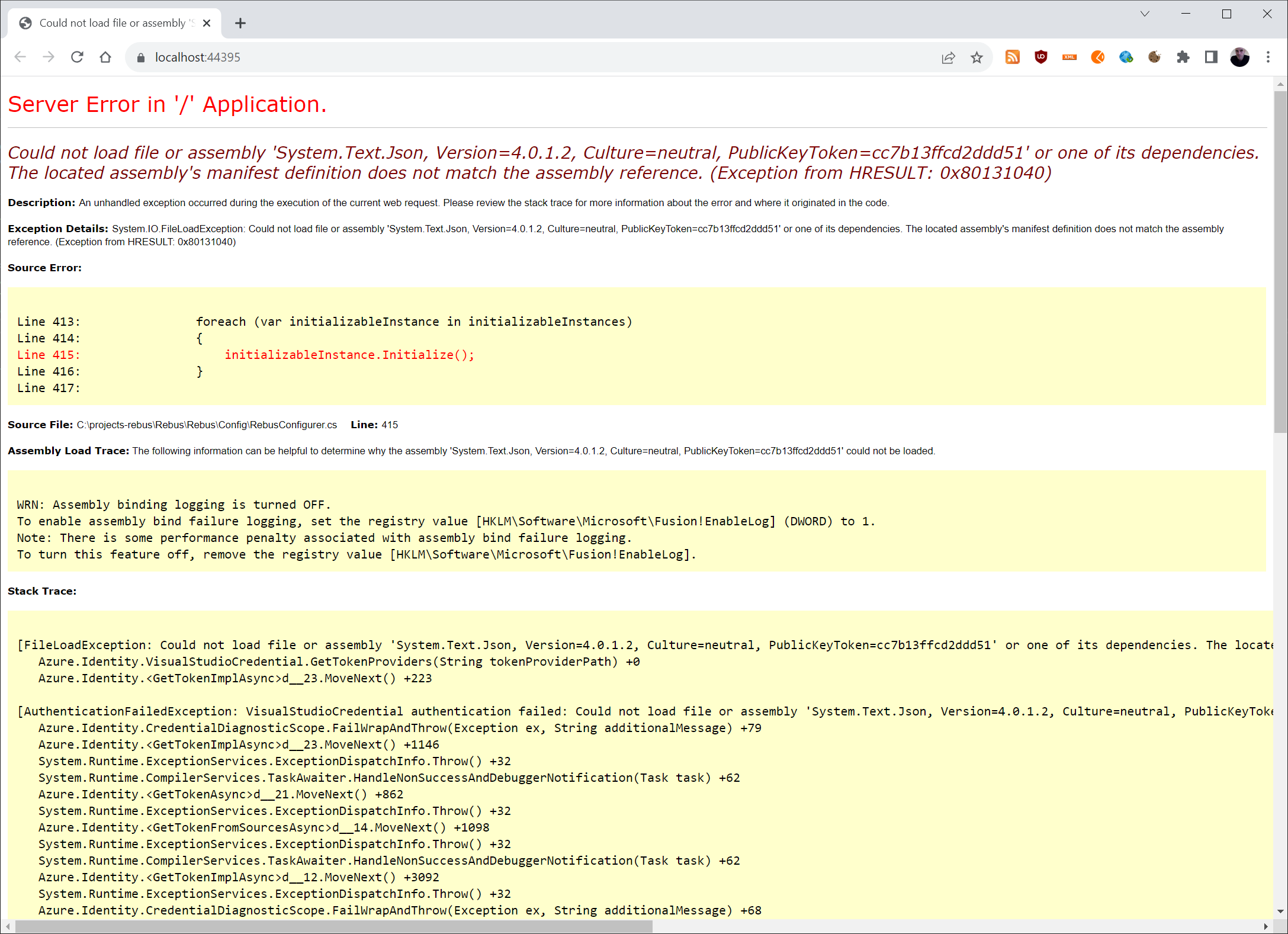 Stackoverflow When Starting Bus With Net Framework 48 Web Application 9984
