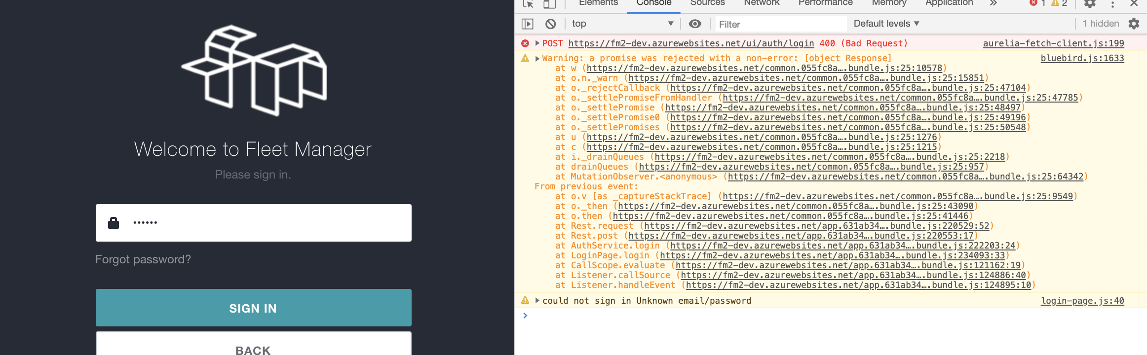 No message when typing wrong email/password · Issue #75 · rebus-org/FleetManager · GitHub
