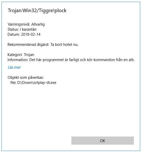 Windows Defender - Trojan:Win32/Tiggre!plock · Issue #803 · spaam ...