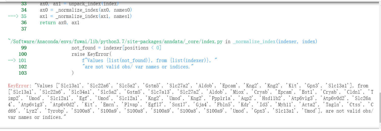 var_names not being found by during plotting · Issue #1406 · scverse/scanpy · GitHub