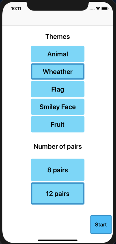 GitHub - dchen236/ConcentrationApp: Concentration game tracking user score pure code UI without ...