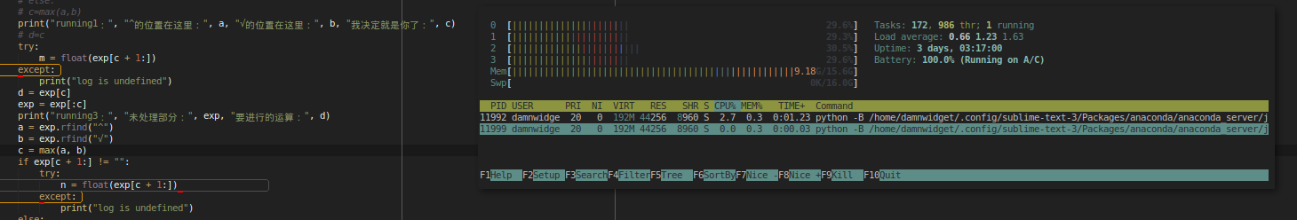 While edit a specific py file, anaconda stuck and the memory usage gradually increased · Issue ...