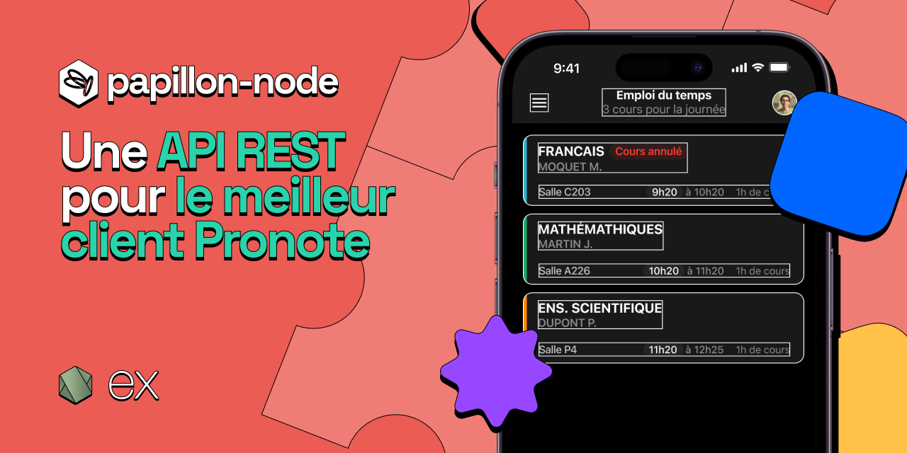 GitHub - andronedev/papillon-node: Api REST pour Pronote-API avec GraphQL