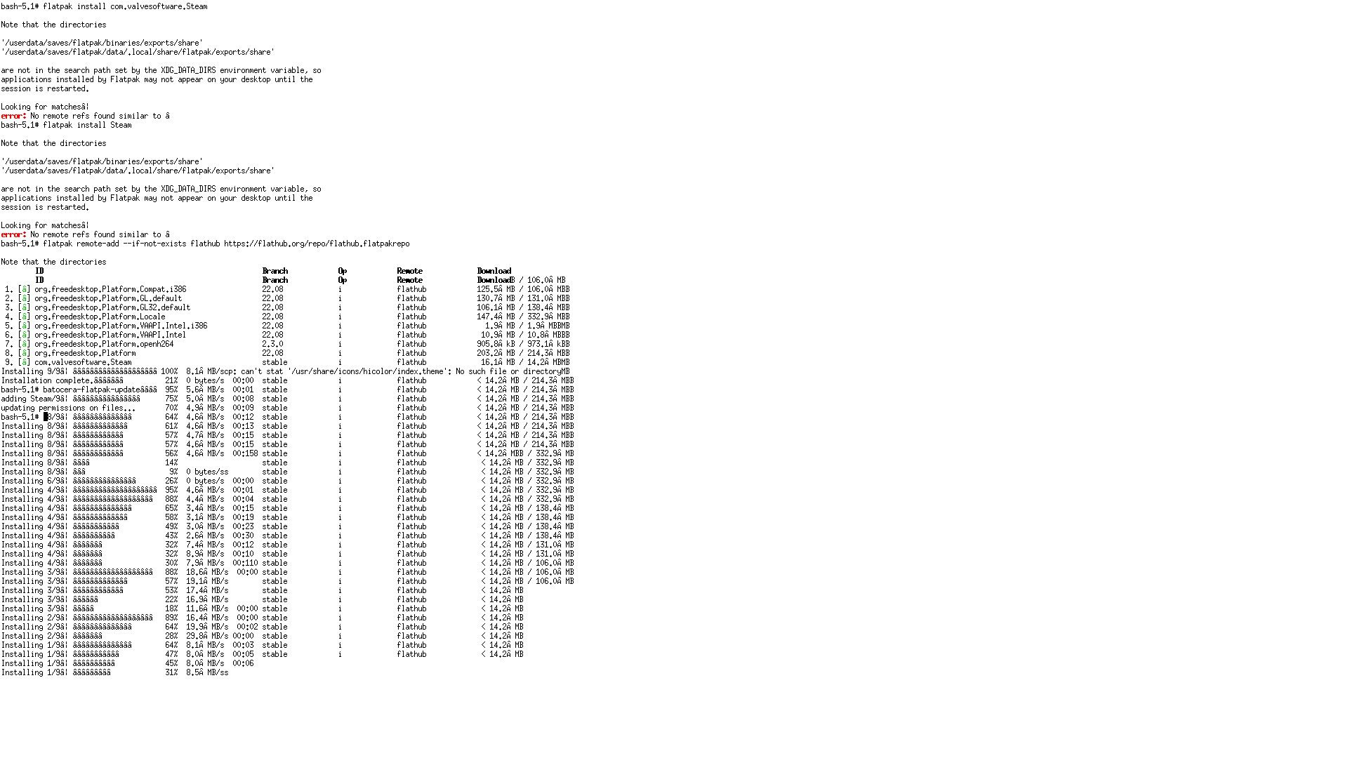 Batocera Steam Update Not Working In V35 Beta 06 05 22 · Issue 6994 · Batocera Linux Batocera