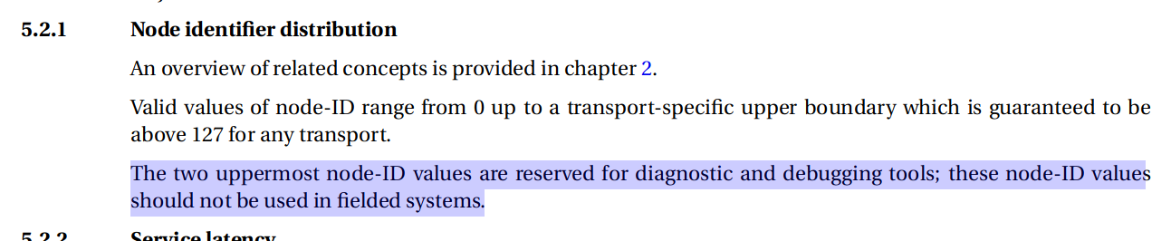 Change the default node-ID and remove the "Configure another transport ...