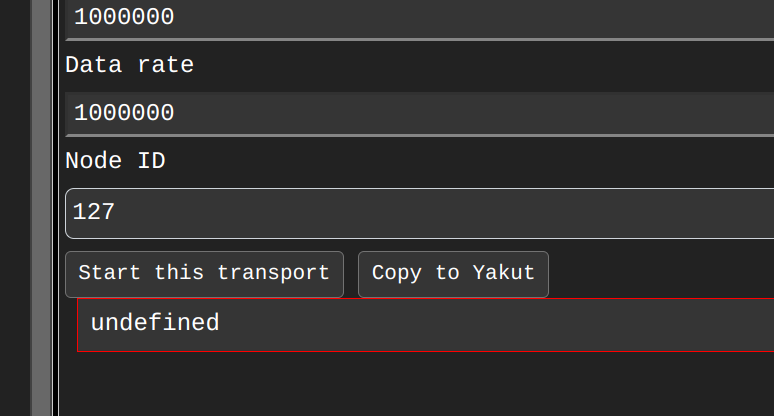 Attaching to an SLCAN adapter shows weird msgs · Issue #300 · OpenCyphal/yukon · GitHub