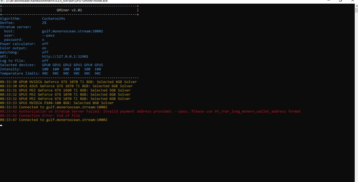 XTNC on monero Ocean · Issue #918 · RainbowMiner/RainbowMiner · GitHub