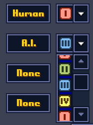 The metagame color and faction selectors show each of the four factions ...