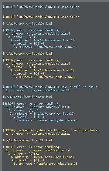 error() inside ProtectedCall() inside xpcall callback will throw an error thrown in previous ...