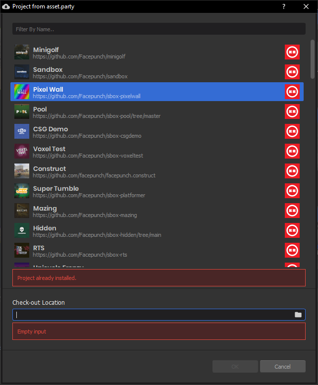 Project Manager: Add from asset.party needs some love · Issue #2531 · Facepunch/sbox-issues · GitHub