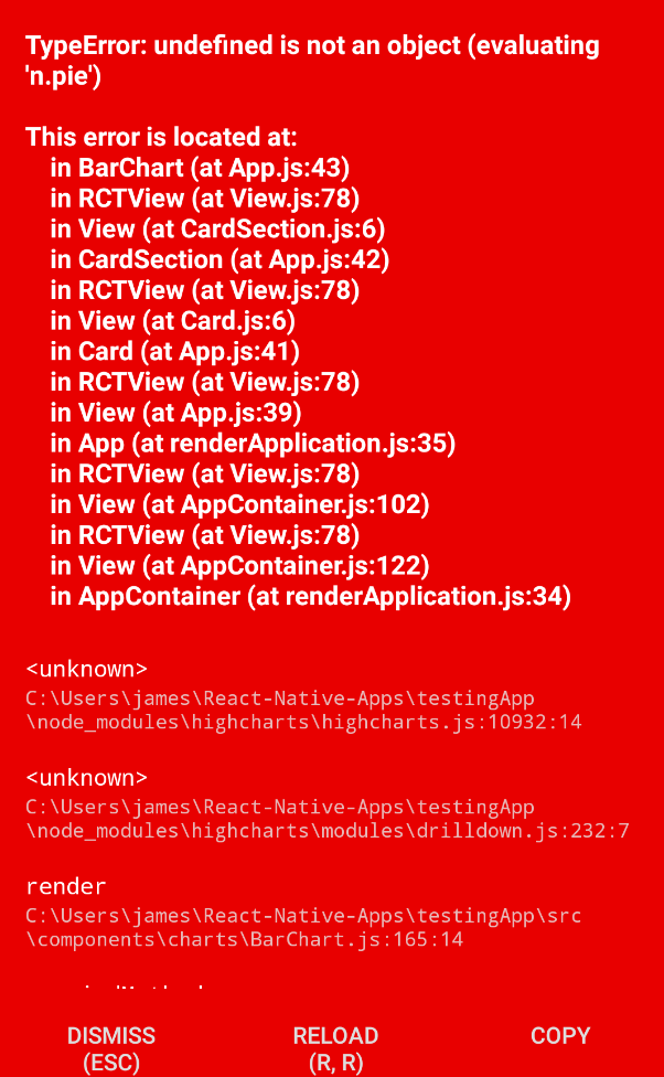 Drilldown Not Working In React Native · Issue 8048 · Highcharts Highcharts · Github