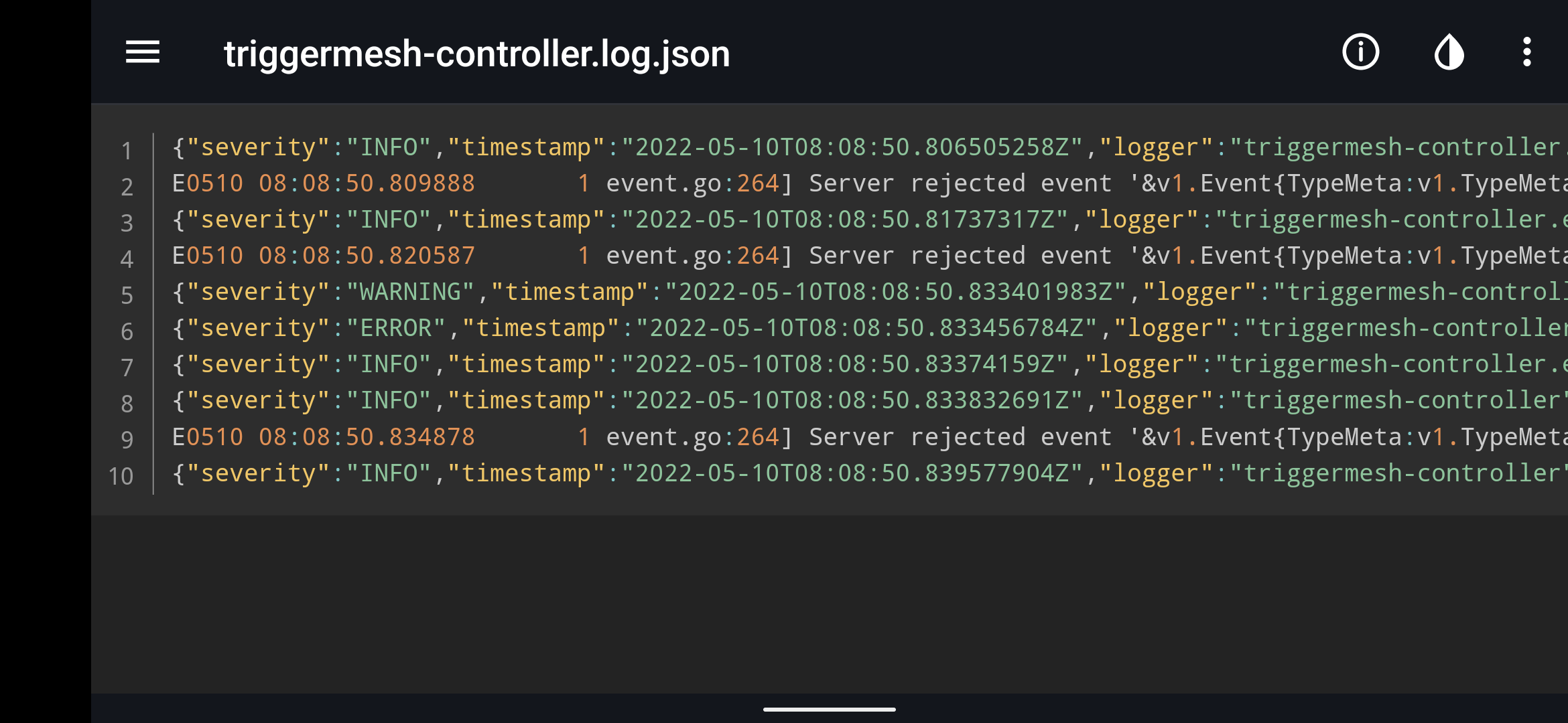 Logs Collected After E2e Tests Are Incomplete · Issue 857 · Triggermesh Triggermesh · Github