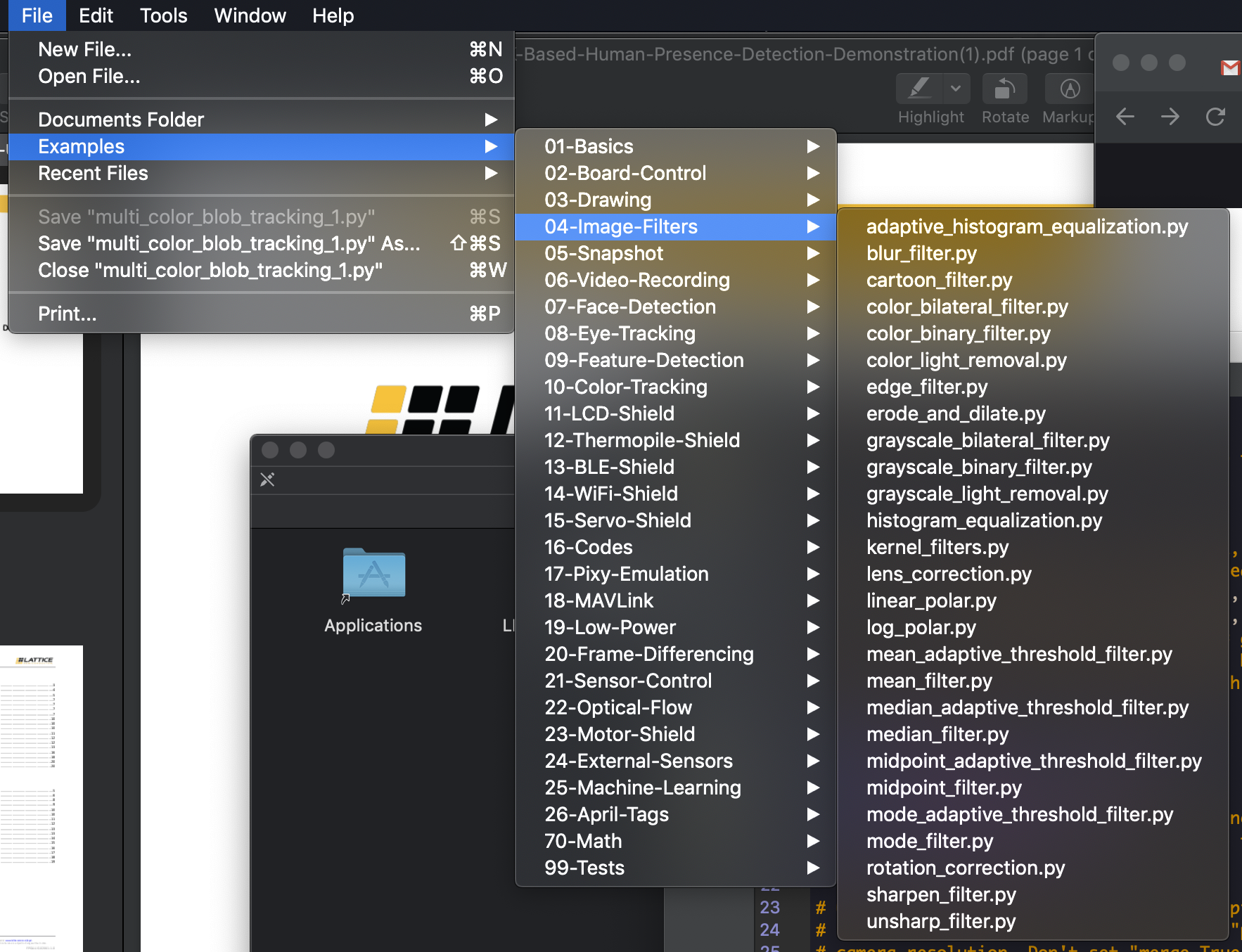 Suggestion: Highlight Available Examples · Issue #41 · openmv/openmv-ide · GitHub