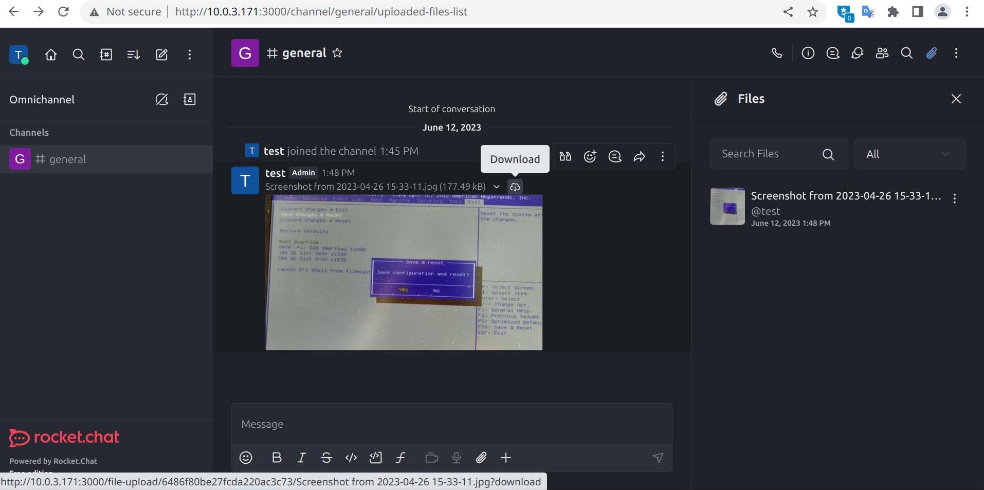 Files menu ignores new server address · Issue #29516 · RocketChat/Rocket.Chat · GitHub