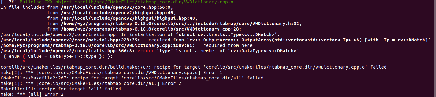 build error with opencv3.4+cuda9.2 · Issue #334 · introlab/rtabmap · GitHub