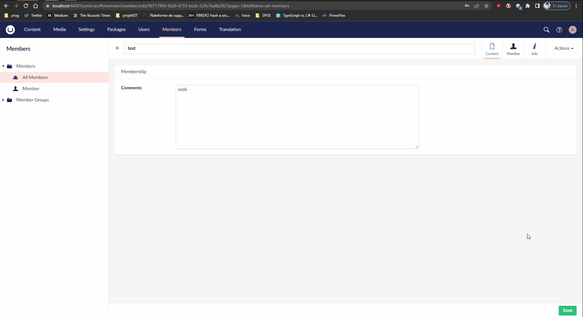 Groups Cannot Be Updated On Members After They Are Created · Issue 12938 · Umbraco Umbraco Cms