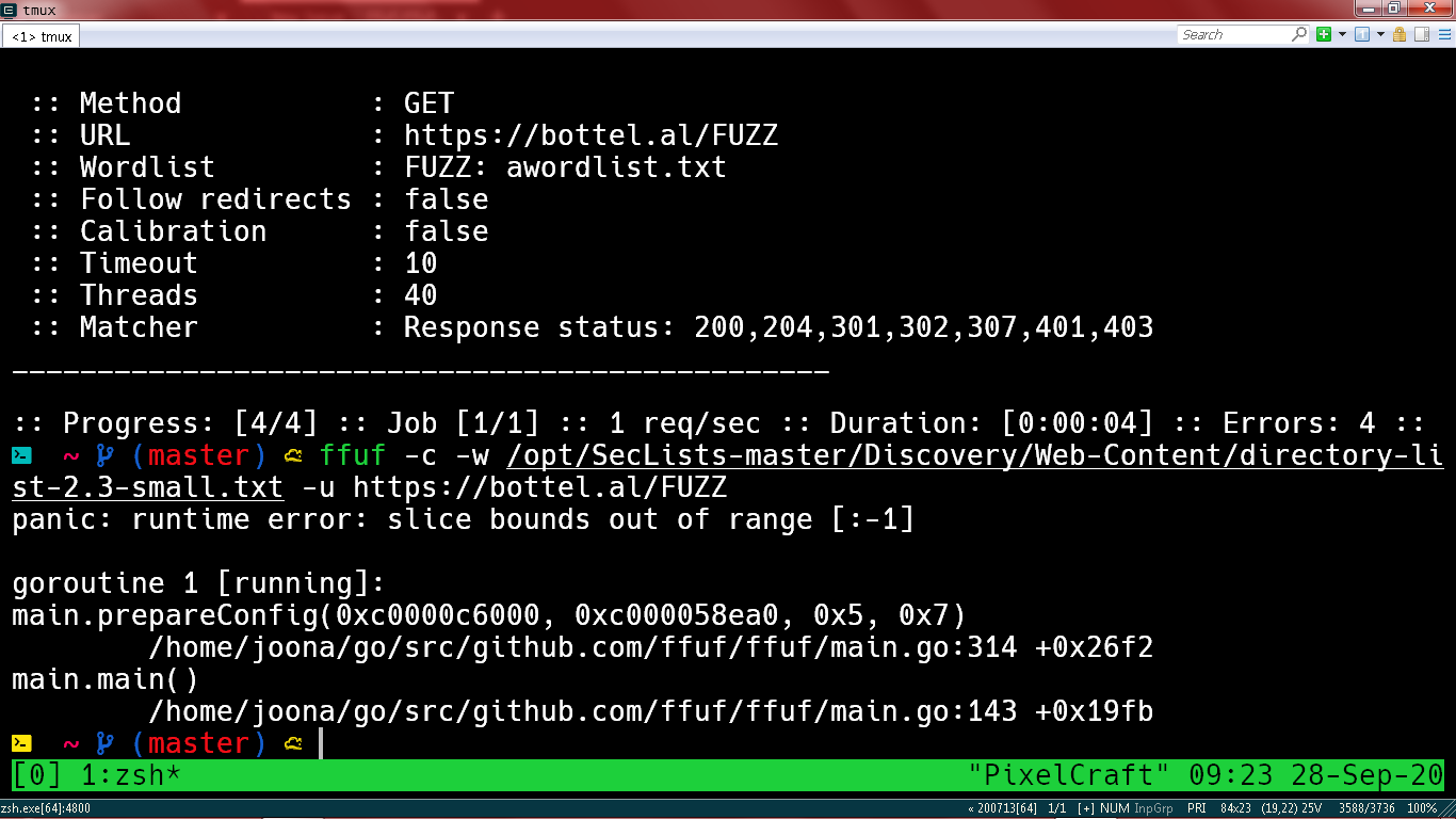 Some what error · Issue #310 · ffuf/ffuf · GitHub